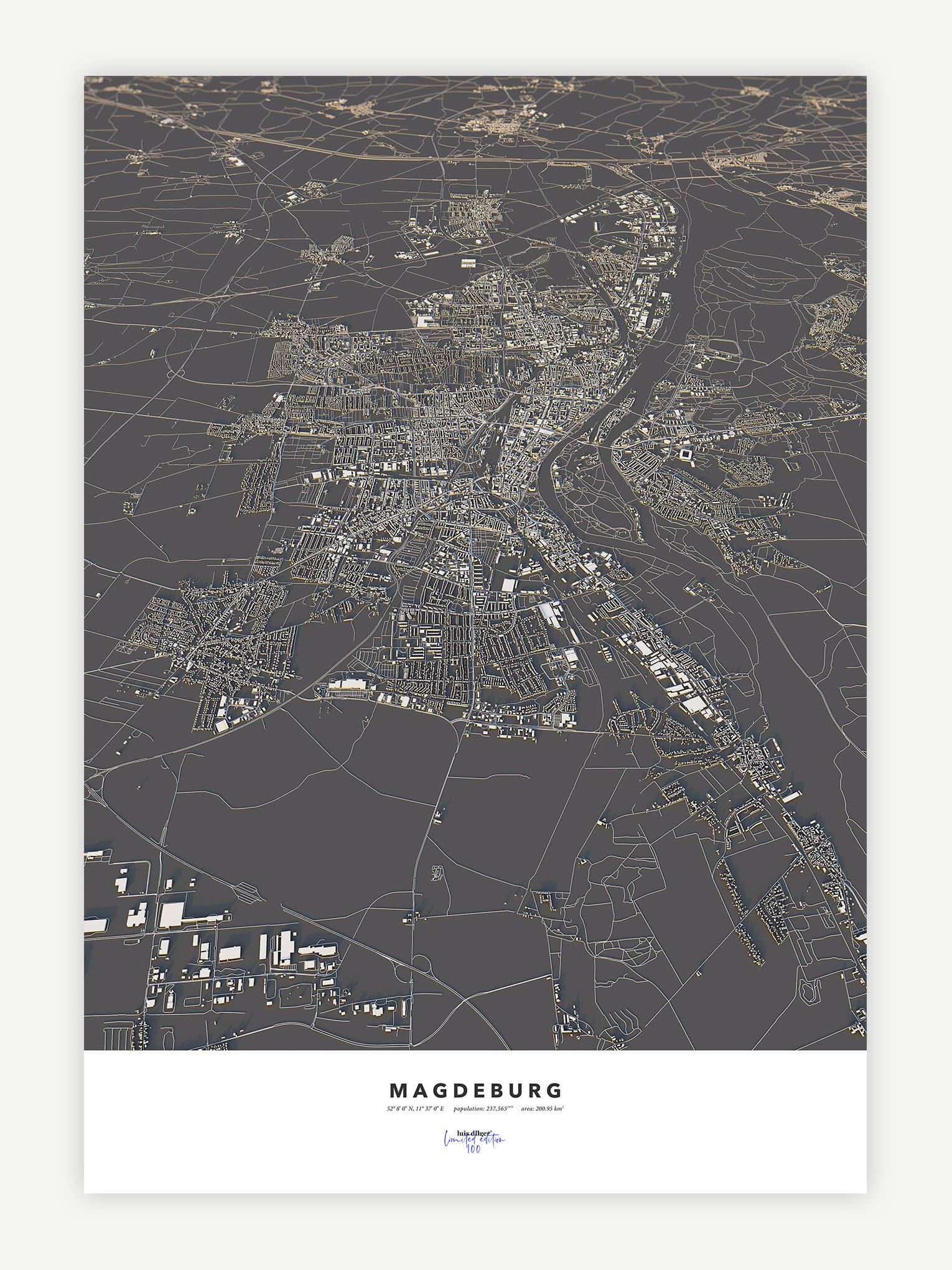 Magdeburg City Map – Luis Dilger